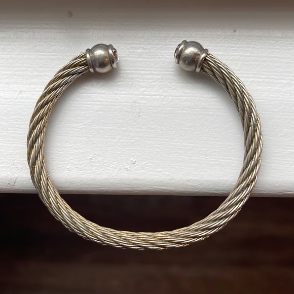 Jewelry | Costume Silver Twisted Wire Bangle | Poshmark